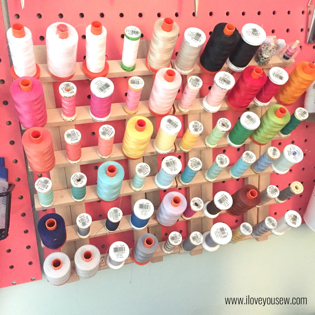 Honest Sewing Room Tour – Supply Pegboard – Love You Sew